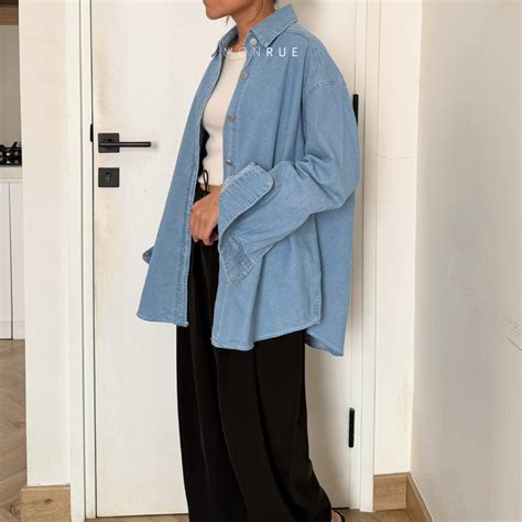 Jual Monrue Laze Denim Shirt Shopee Indonesia