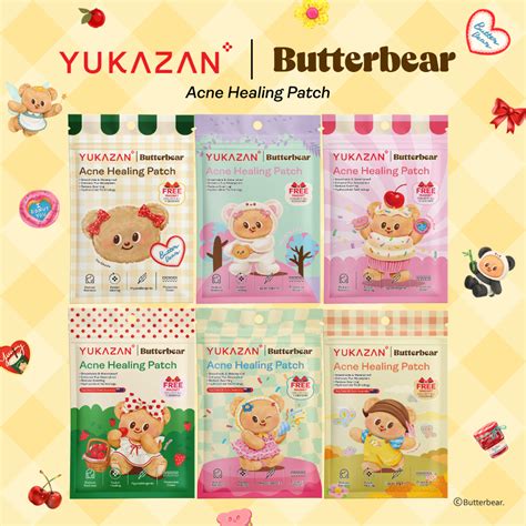 【yukazan X Butterbear】 Hydrocolloid Acne Healing Patch 20s Yukazan Official Store