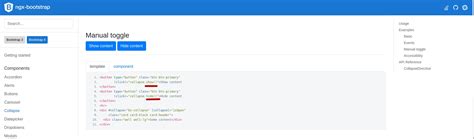 Docs Collapse Add Toggle Button To Manual Toggle Demo Issue Valor Software Ngx