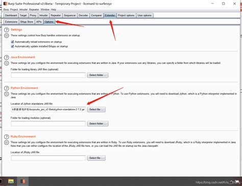 Burpsuite插件配置burpsuite可以使用哪些语言来编写扩展插件 Csdn博客