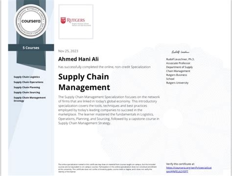 ahmed hani on linkedin supplychain certificationcomplete