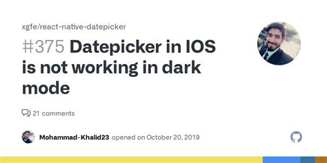 Datepicker In Ios Is Not Working In Dark Mode · Issue 375 · Xgfereact