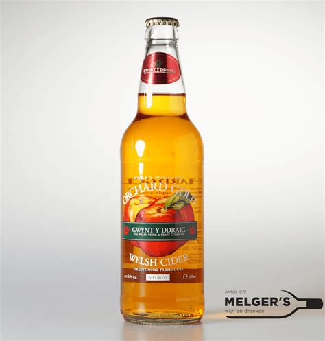 Gwynt Y Ddraig Orchard Gold Welsh Cider Medium 50cl Melgers Wijn En