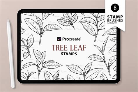 procreate tree brush design bundles