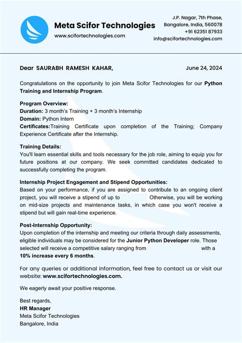 Saurabh Kahar On Linkedin Python Internship Scifortechnologies