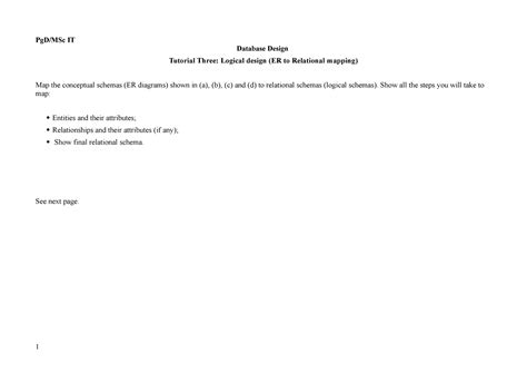 Jf Tutorial 3 Er To Relational Mapping 18nov2020 Pgdmsc It