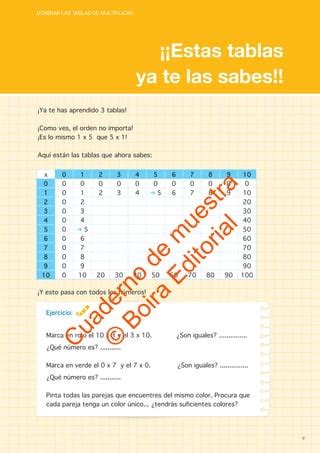 Dominar Las Tablas De Multiplicar Muestra Esp Pdf