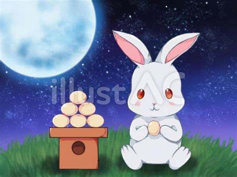 十五夜うさぎイラスト No 22982592／無料イラストなら「イラストac」