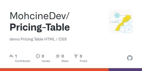 Github Mohcinedevpricing Table Demo Pricing Table Html Css