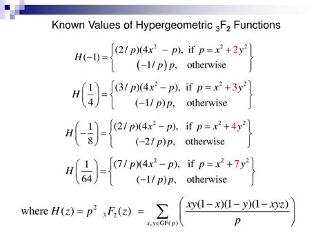 Ppt Special Values Of Hypergeometric Series Over Finite Fields