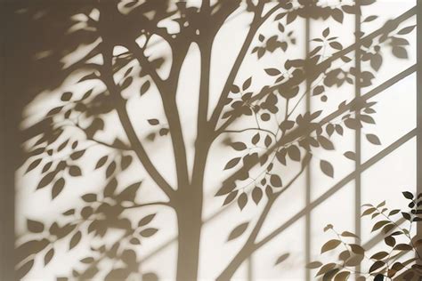 Premium Photo Tree Casts A Shadow On A Wall
