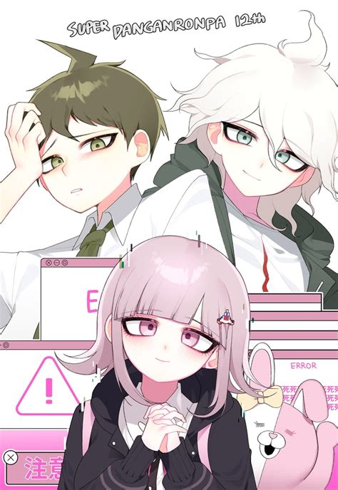 Nanami Chiaki Komaeda Nagito Hinata Hajime And Monomi Danganronpa
