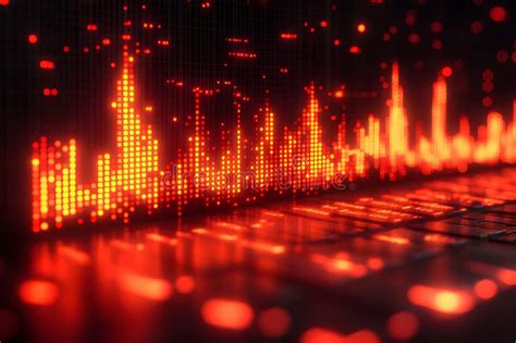 Digital Music Visualization Display With Dynamic Led Sound Waves Generative Ai Stock