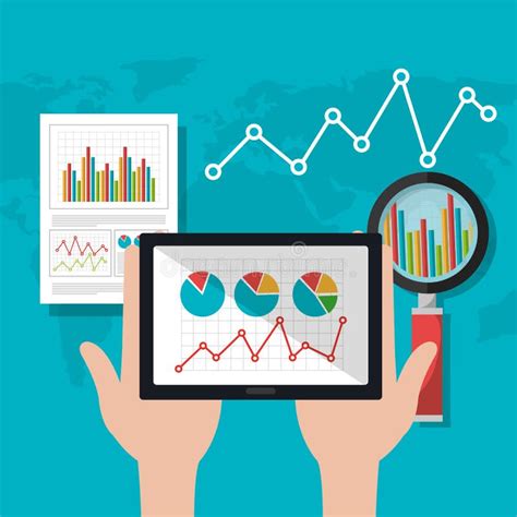 Analitycs Search And Seo Graphic Stock Illustration Illustration Of Strategy Online 62769515