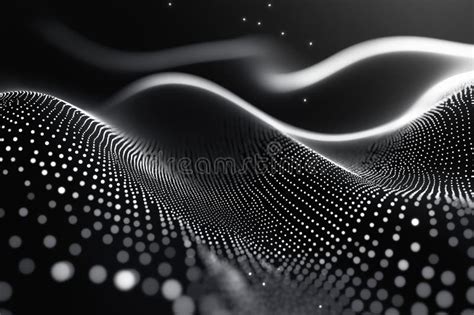 Abstract Particles Forming A Digital Wave In Cyberspace Stock
