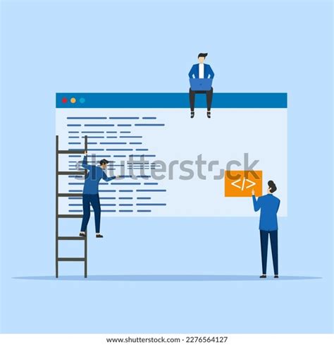 Development Process Concept People Characters Work Stock Vector Royalty Free 2276564127