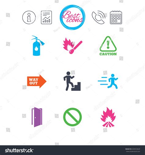 Information Report Calendar Signs Fire Safety Stock Vector Royalty Free