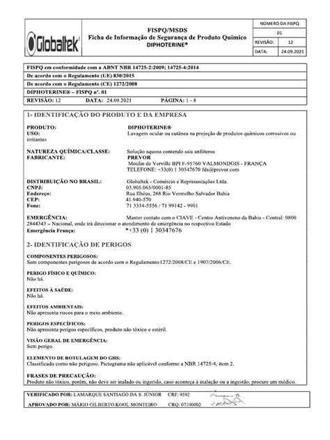 Fispq Diphoterine Mini Dap Prevor Pdf