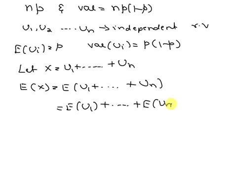 Solved Show That The Mean Of A Binomial Distribution With Parameters N