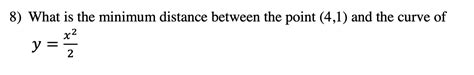 Solved What Is The Minimum Distance Between The Point Chegg