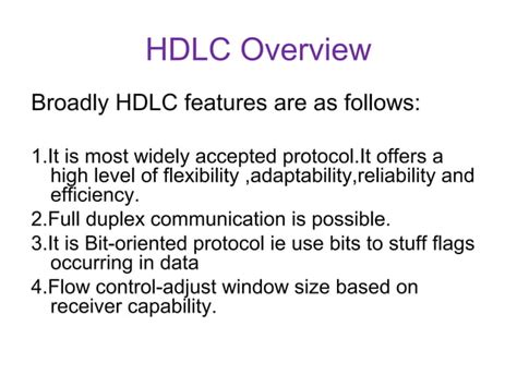Hdlc Ppt Computer Networking Computing