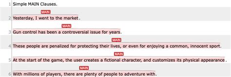 MAIN Clause S Engagement Annotation Project