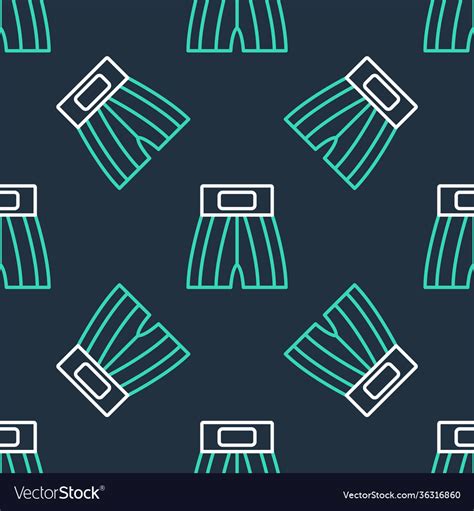 Line Boxing Short Icon Isolated Seamless Pattern Vector Image