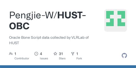 Github Pengjie W Hust Obc Oracle Bone Script Data Collected By Vlrlab Of Hust