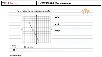 Sample Graphing Linear Equations Guided Notes By Eve Wallis Designs