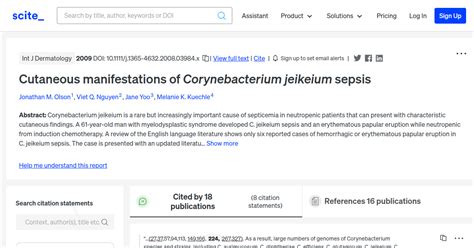 Cutaneous Manifestations Of Corynebacterium Jeikeium Sepsis Scite Report