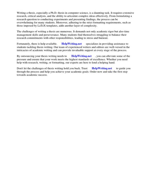 Phd Thesis Latex Template Computer Science Pdf Thesis Doctor Of Philosophy