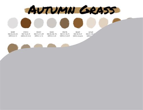 Procreate Color Palette Autumn Grass Instant Download Digital