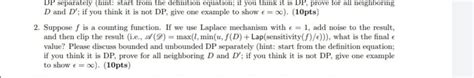 Solved DP Separately Hint Start From The Definition Chegg Com