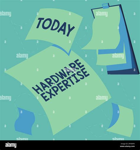Hand Writing Sign Hardware Expertise Word For Machines And Other