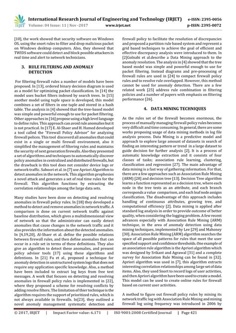 Using Data Mining For Discovering Anomalies From Firewall Logs A Comprehensive Review Pdf