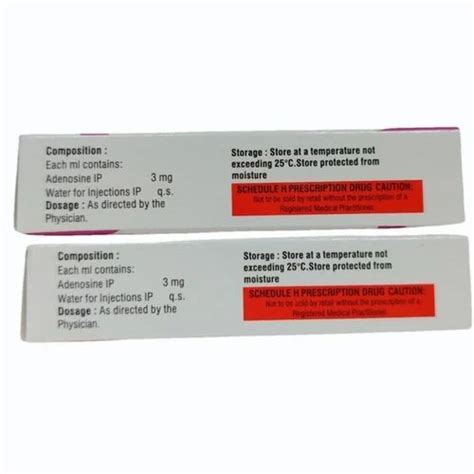 2ml Adenosine Injection 6mg 1ml At ₹ 207 Vial In Surat Id 2854114898373