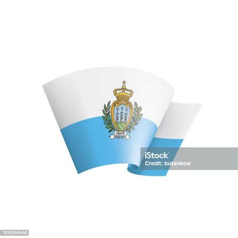 샌 마 리노 플래그 흰색 배경 벡터 일러스트 레이 션 0명에 대한 스톡 벡터 아트 및 기타 이미지 0명 3차원 형태 국기 Istock