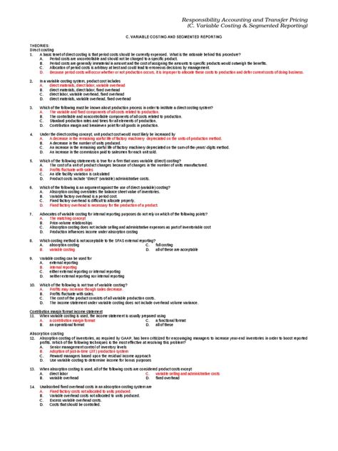 variable costing and segmented reporting convert pdf net income