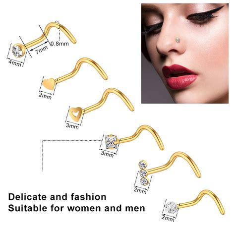 Onesing 40 Pcs 20g Nose Ringsnose Piercings Jewelry