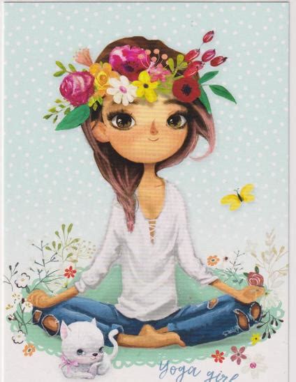 HolČiČka S KvĚty Ve Vlasech MotÝl A KoČiČka DĚtskÁ KreslenÁ ČistÁ SÉri