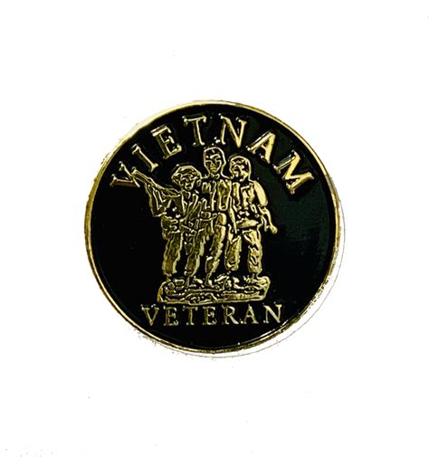 Vietnam Veteran Blackgold Pin Grandpopsarmynavy