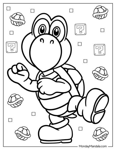 20 Koopa Troopa Coloring Pages Free Pdf Printables