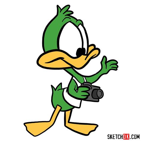 How To Draw Daffy Duck Sketchok Easy Drawing Guides