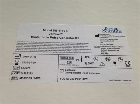 New Boston Scientific M365db1110c0 Model Db 110 C Vercise Implantable