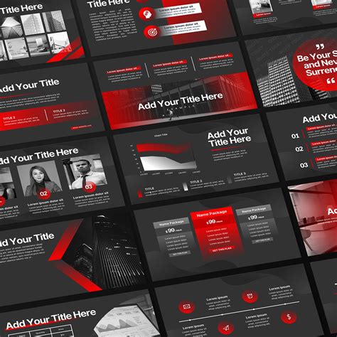Red And Black Powerpoint Persentation Powerpoint Template Ppt