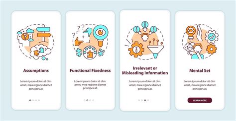 Problem Solving Obstacles Onboarding Mobile App Page Screen With Concepts 2210018 Vector Art At