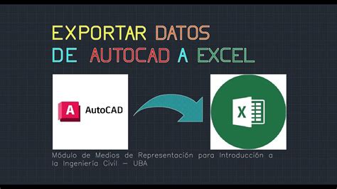 exportar datos de autocad a excel ~ cómputo youtube