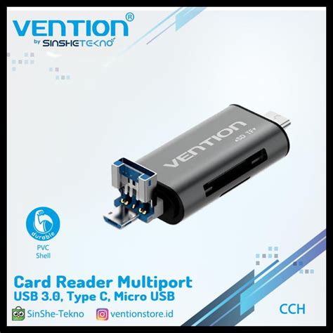 Jual Vention Cch Allin Usb Cardreader Micro Sd Tf Type C Otg Premium Shopee Indonesia