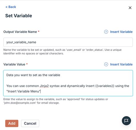 Set Variable Agentai Documentation