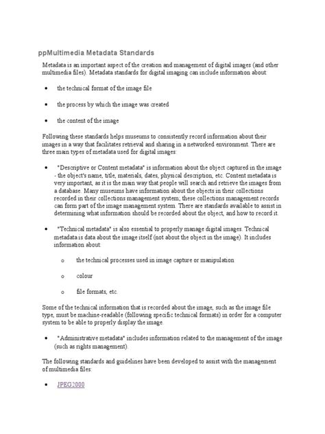 multimedia metadata standards pdf metadata file format